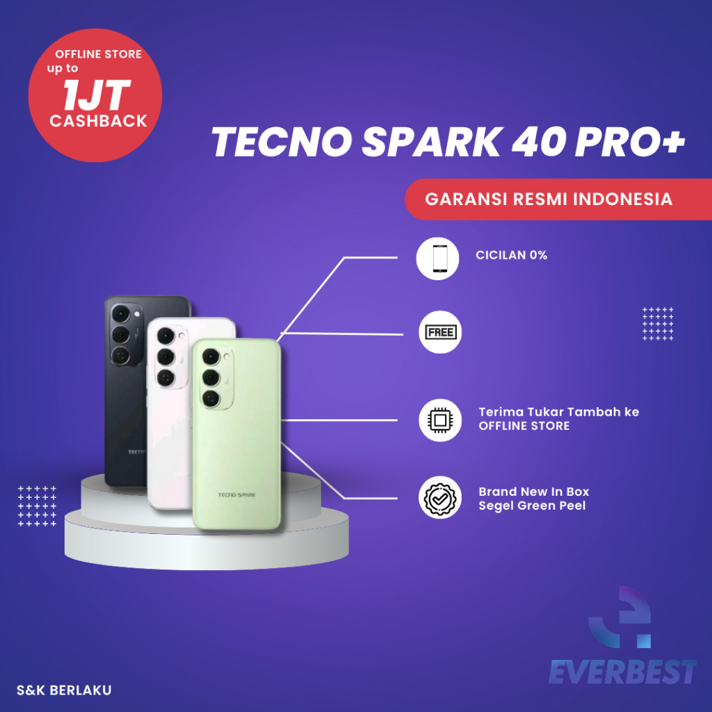 Jual TECNO SPARK 40 PRO PLUS NEW GARANSI RESMI | Shopee Indonesia
