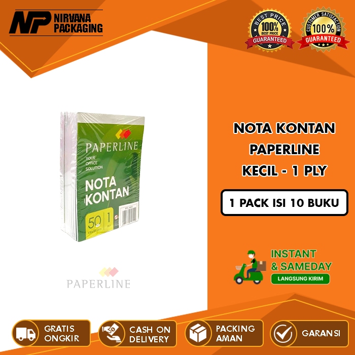 Jual NOTA KONTAN KECIL 1 PLY 1PLY PAPERLINE 1 RANGKAP / K1 PPL – 1 PACK ...