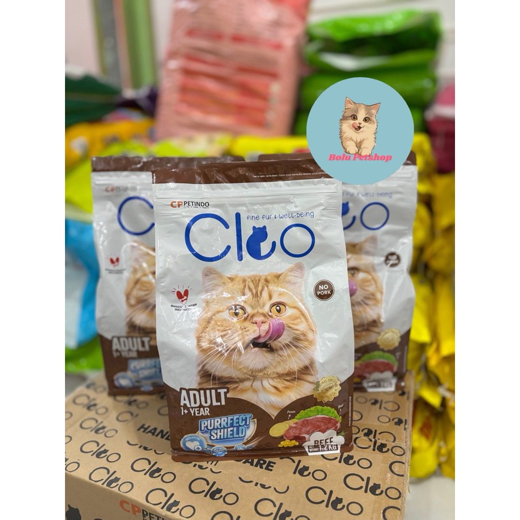 Jual Cleo dry food 1,2kg beef adult makanan kucing Cleo freshpack adult ...