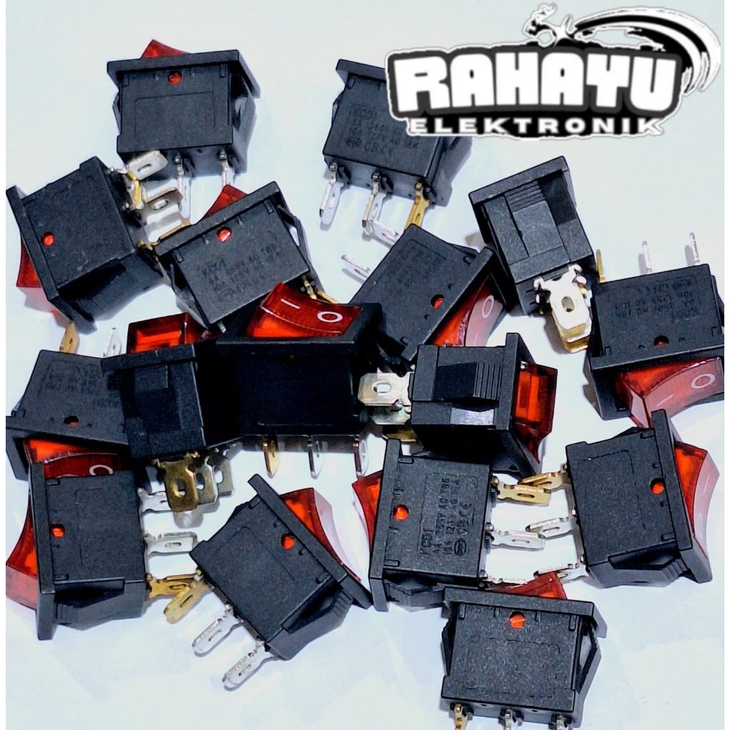 Jual Switch Power Kotak Kecil On Off Plus Lampu Merah KCD1-105 | Shopee ...