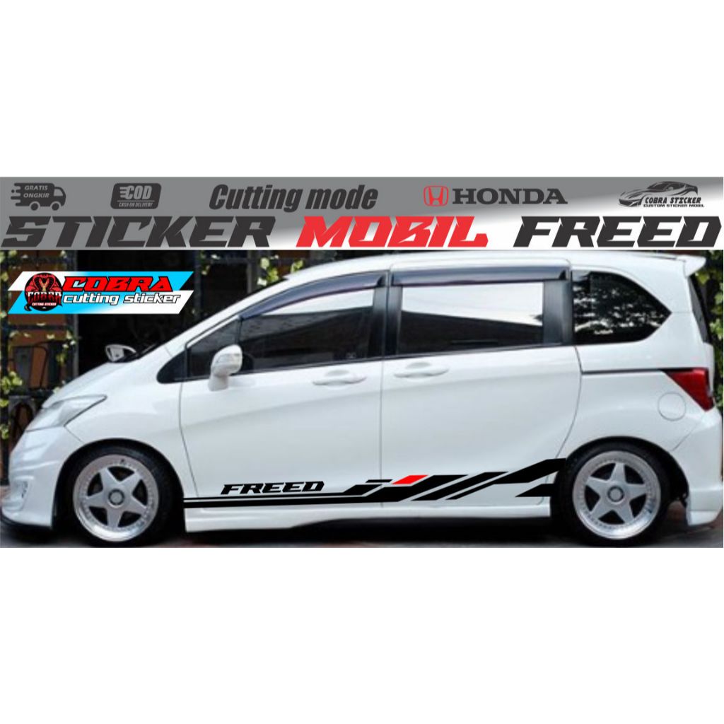 Jual STICKER STIKER HONDA FREED STICKER LIST BODY SAMPING MOBIL FREED ...