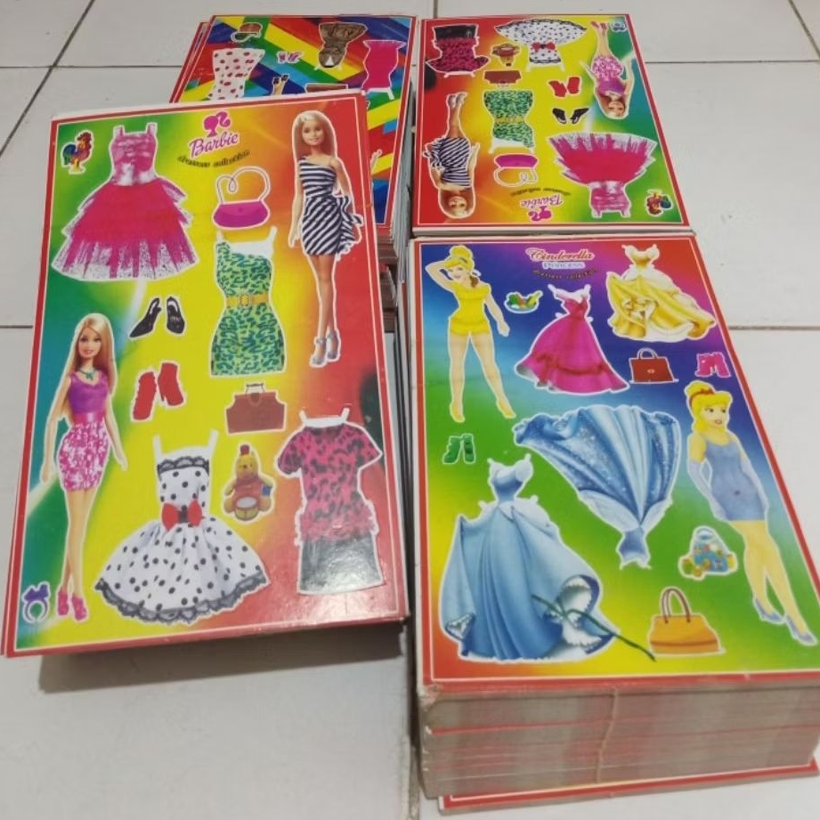 Jual 50 PCS/LEMBAR BONEKA KERTAS WARNA BESAR/BP JADUL BESAR/BONGKAR ...