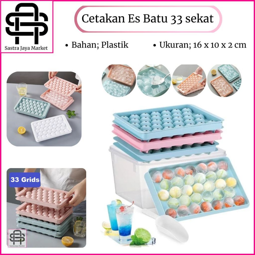Jual Cetakan Es Batu Mini 33 Sekat Plastik Food Grids - Ice Cube Tray ...