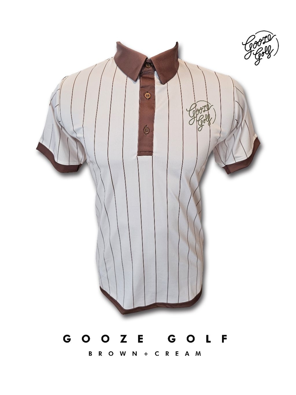 Jual Gooze Golf Polo Shirt Brown Cream LIMITED STOCK | Shopee Indonesia