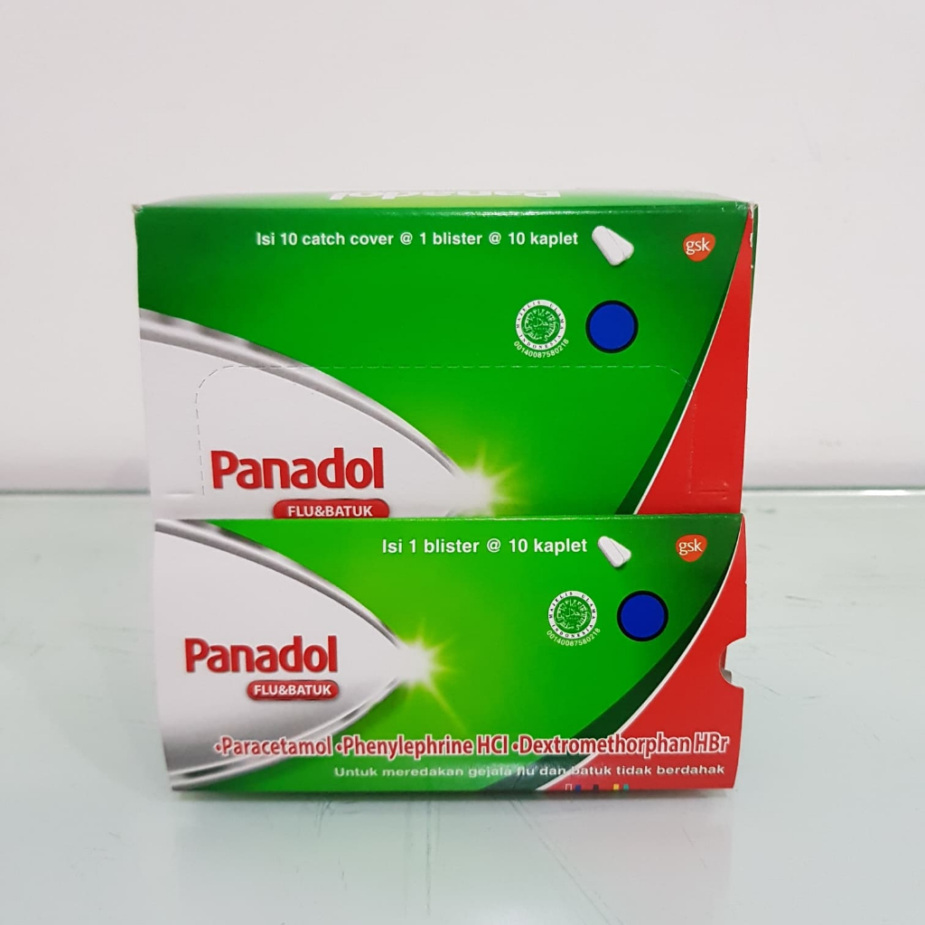 Jual Panadol Hijau Merah Flu dan Batuk Per Strip 10 Tablet | Shopee ...