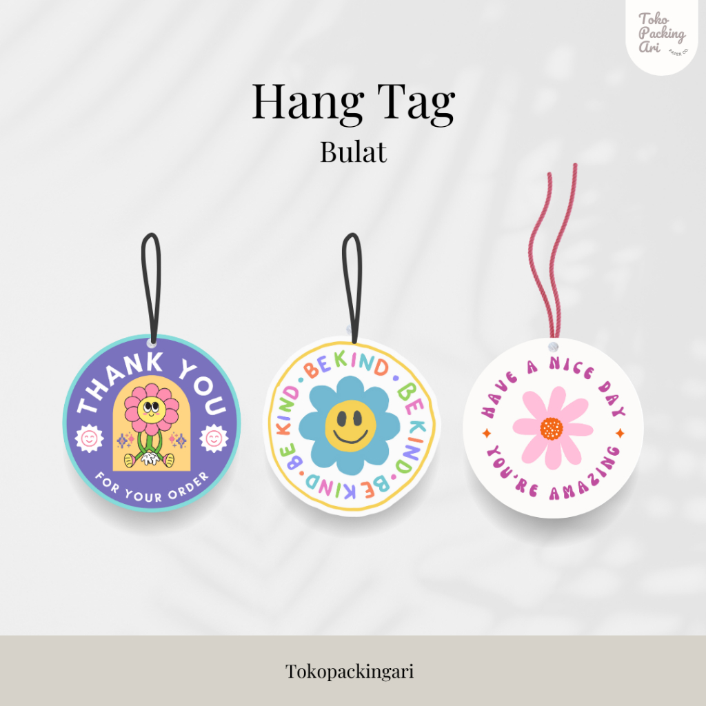 Jual Hang Tag Bulat | Hang Tag Bulat Custom | HangTag Baju | Label ...