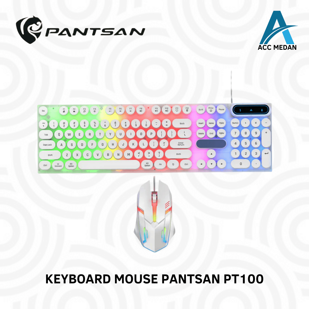 Jual KEYBOARD MOUSE PANTSAN PT100 ORIGINAL RGB GAMING MECHANICAL FEEL ...