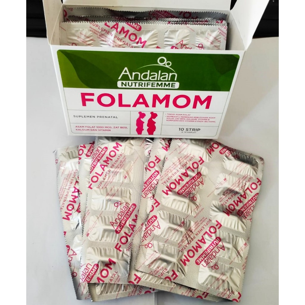 Jual ECER 10 TABLET FOLAMOM Andalan Nutrifemme | Penguat Kandungan ...