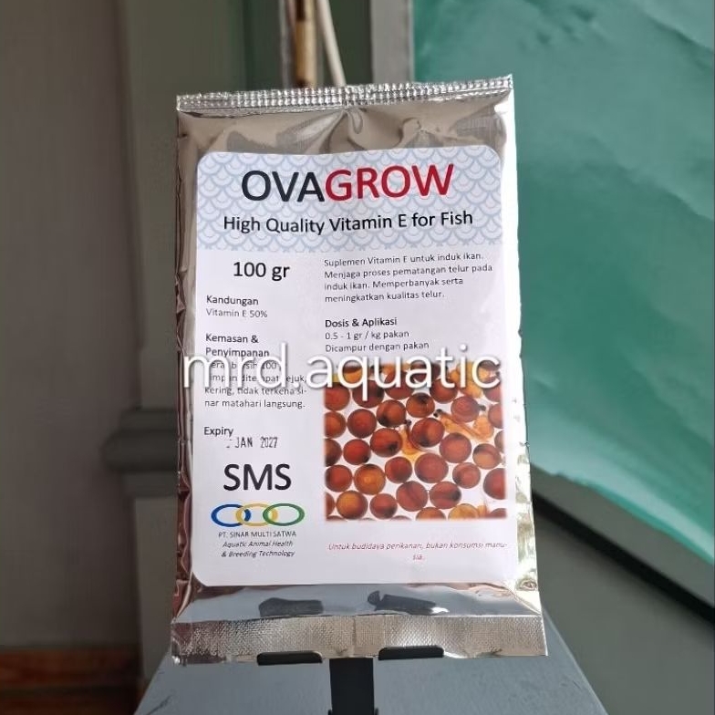 Jual Ovagrow vitamin E penyubur telur ikan 100gr original | Shopee ...