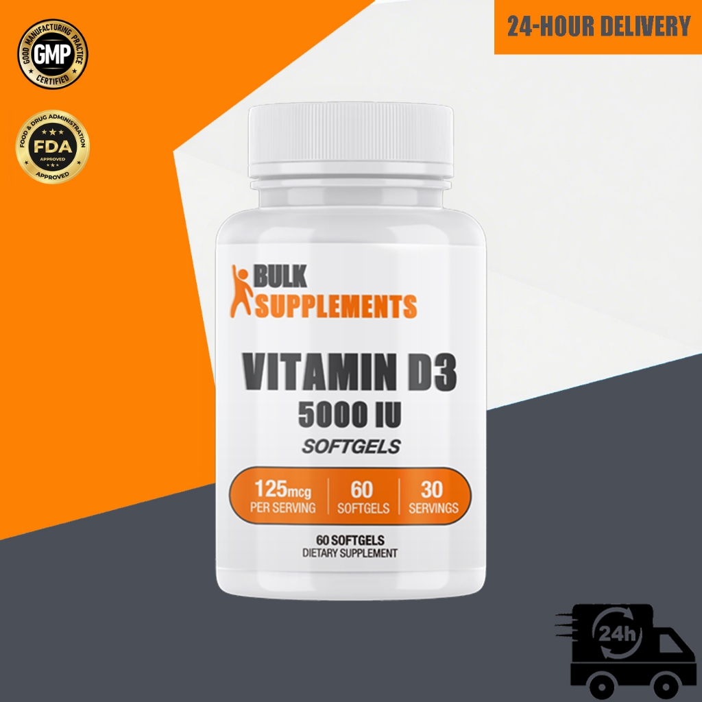 Jual Vitamin D3 Aktif 5000 IU Dukungan Kesehatan Otak Kapsul Lunak 60 ...