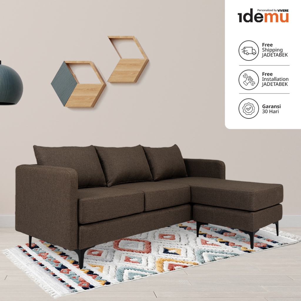 Jual IDEMU by VIVERE - Davon Sofa L Shape Sofa Ruang Keluarga | Shopee ...