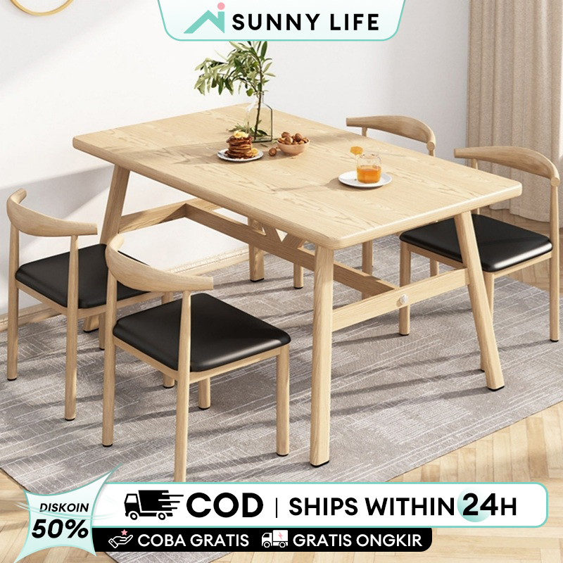 Jual Meja Makan Meja Makan Set 4 Kursi Meja Makan Kayu Solid Makan Minimalis Meja Makan Murah ...