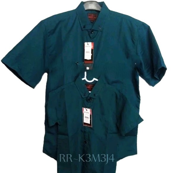 Jual Hem Kemeja Couple Ayah dan Anak laki laki Polos Lengan Pendek ...