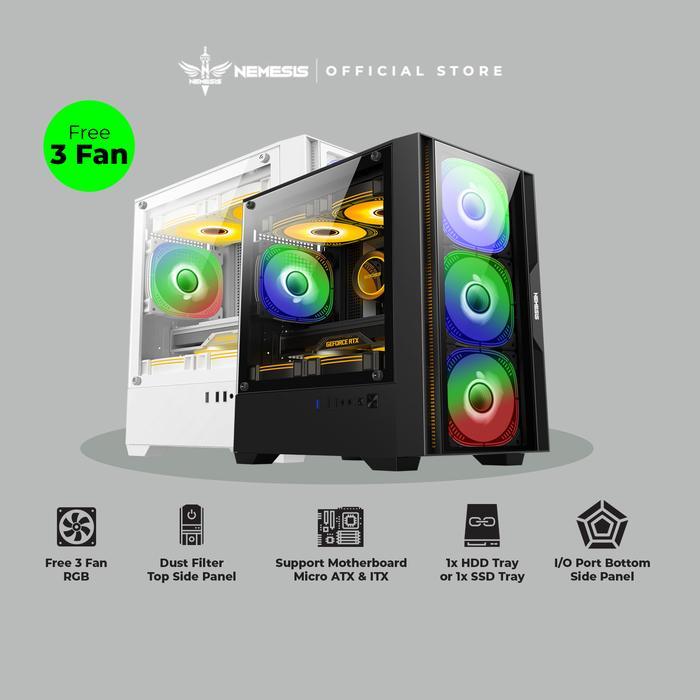 Jual Casing PC Nyk Nemesis Neiro FC2 Micro Atx - ITX Gaming Case ...