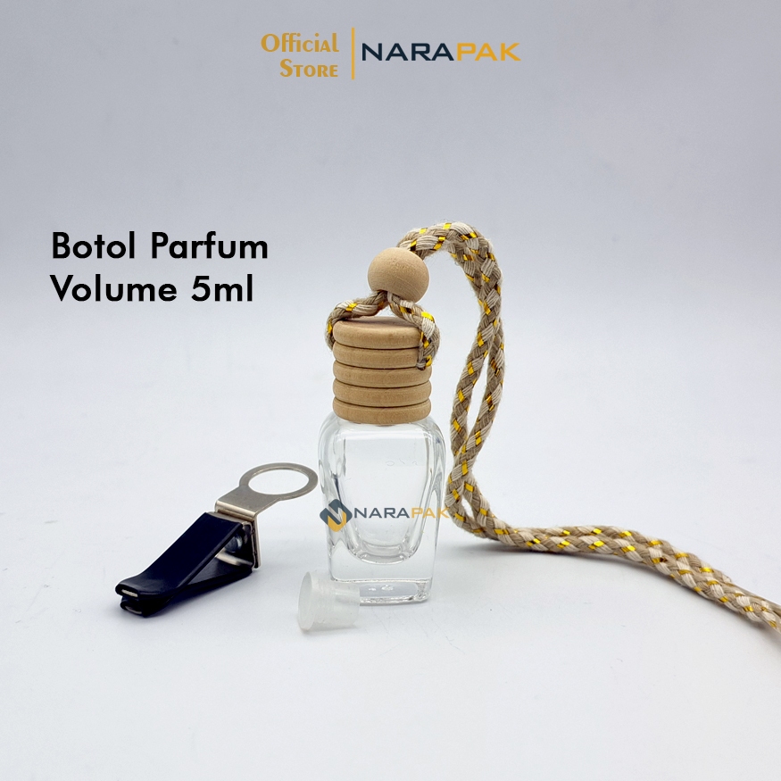 Jual Botol Kaca 5ml Bening Botol Parfum Gantung Mobil Tutup Kayu ...