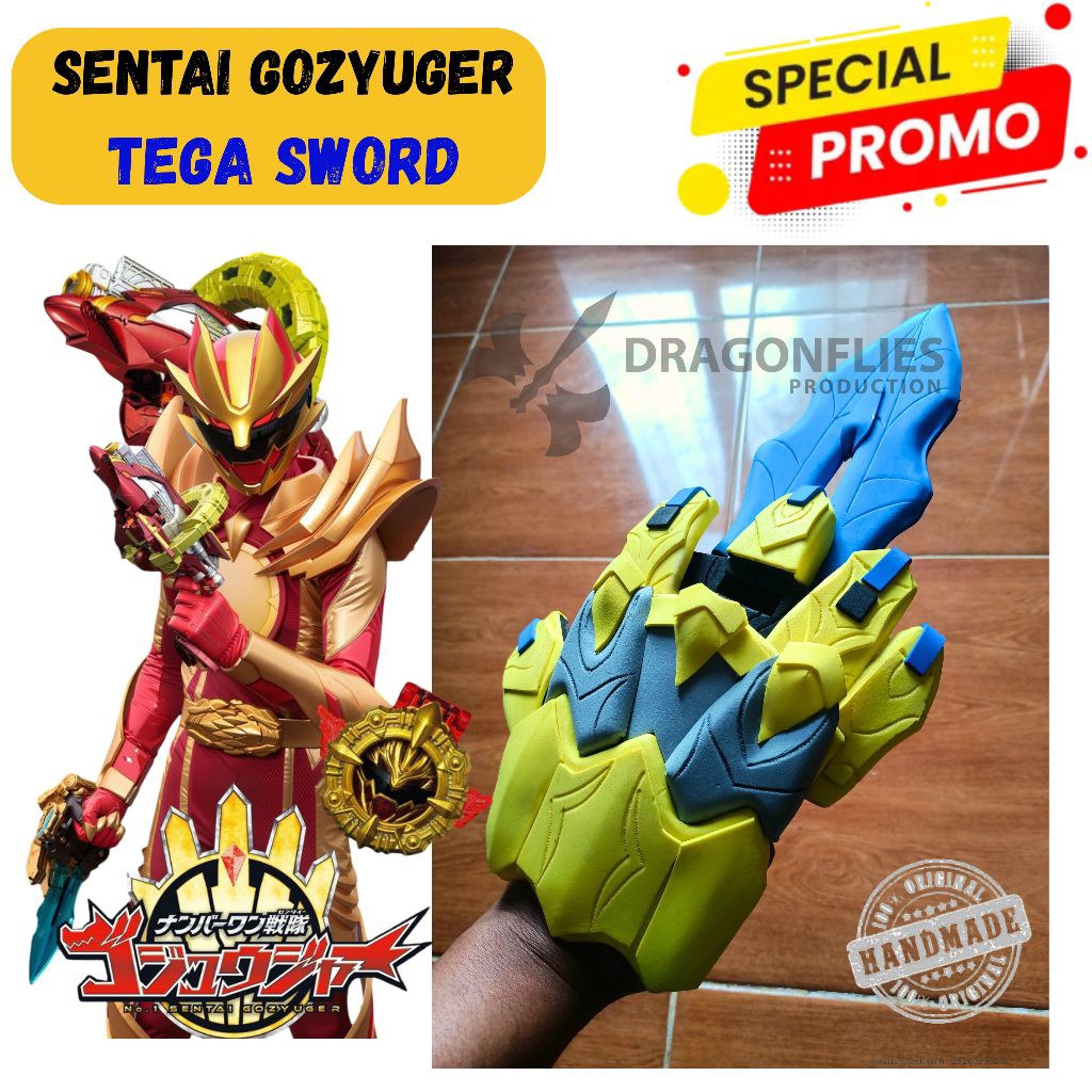 Jual Tega Sword Super Sentai Gozyuger Mainan Handmade Bahan Eva Foam ...