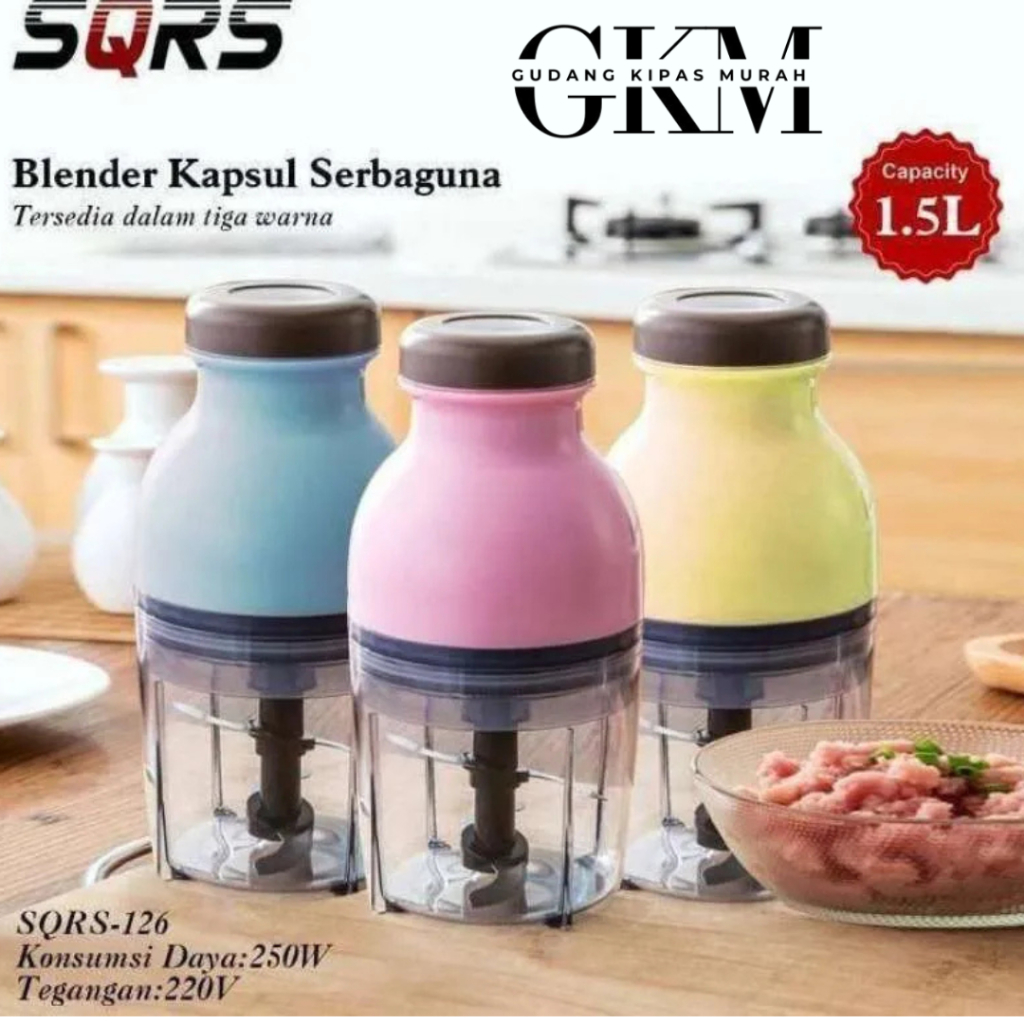 Jual Blender Kapsul/food chopper SQRS-126 4 Pisau Stainless | Shopee ...