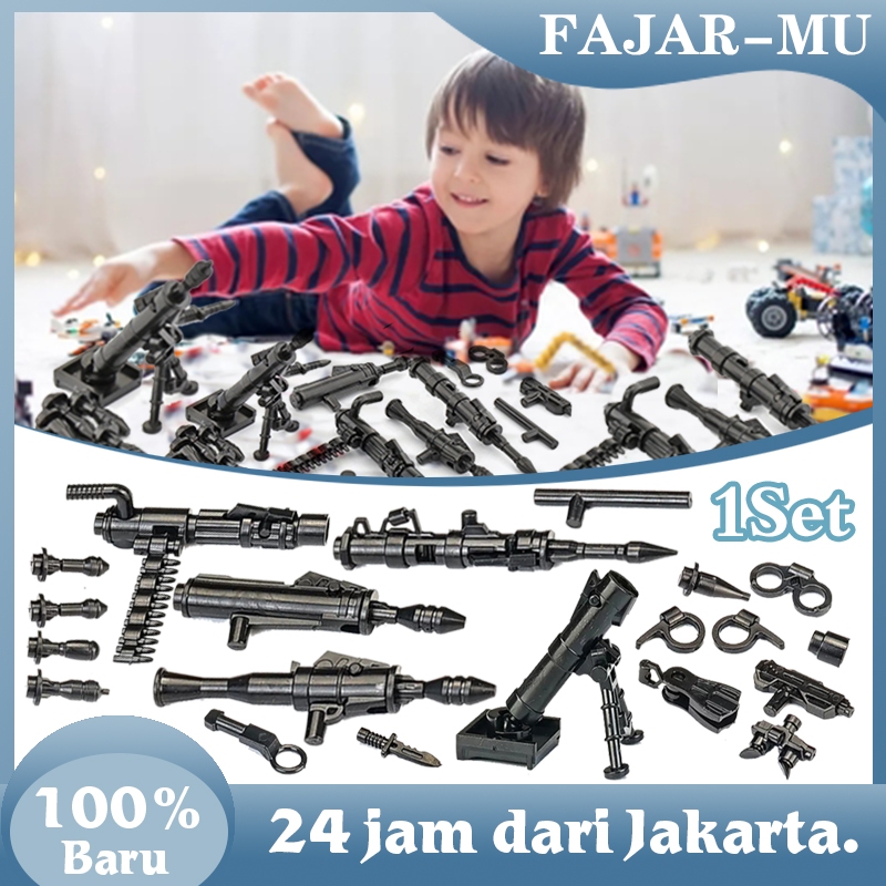 Jual Peluncur Roket Bazoka / Mainan Brick Militer / Otomatis Gun Swat ...