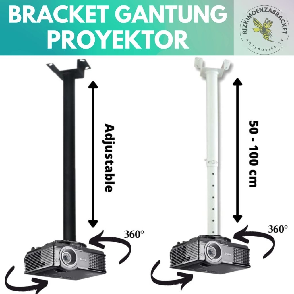 Jual Bracket Braket Proyektor Panjang 2 Meter Gantung Projector Ceiling ...