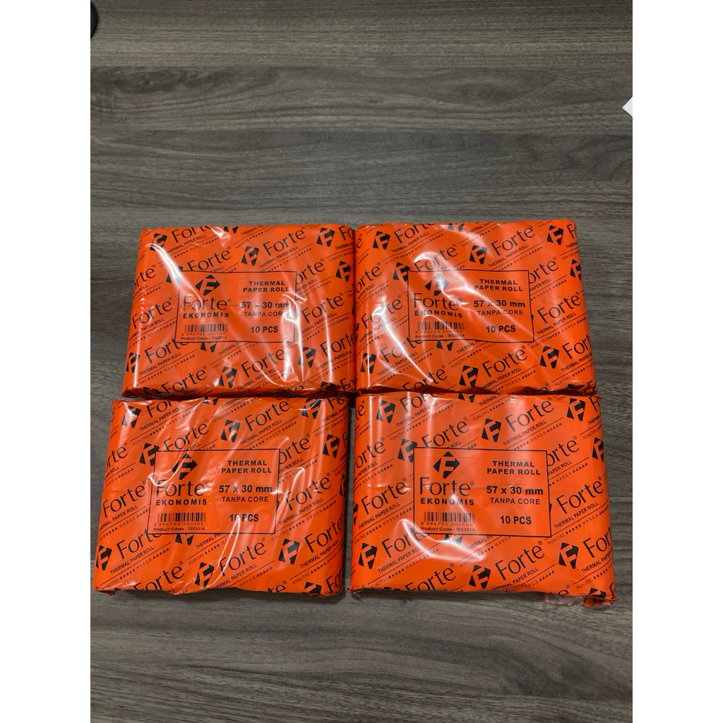 Jual 10 Pcs Kertas Thermal Forte 57x30 / Kertas Thermal Mini kasir ...