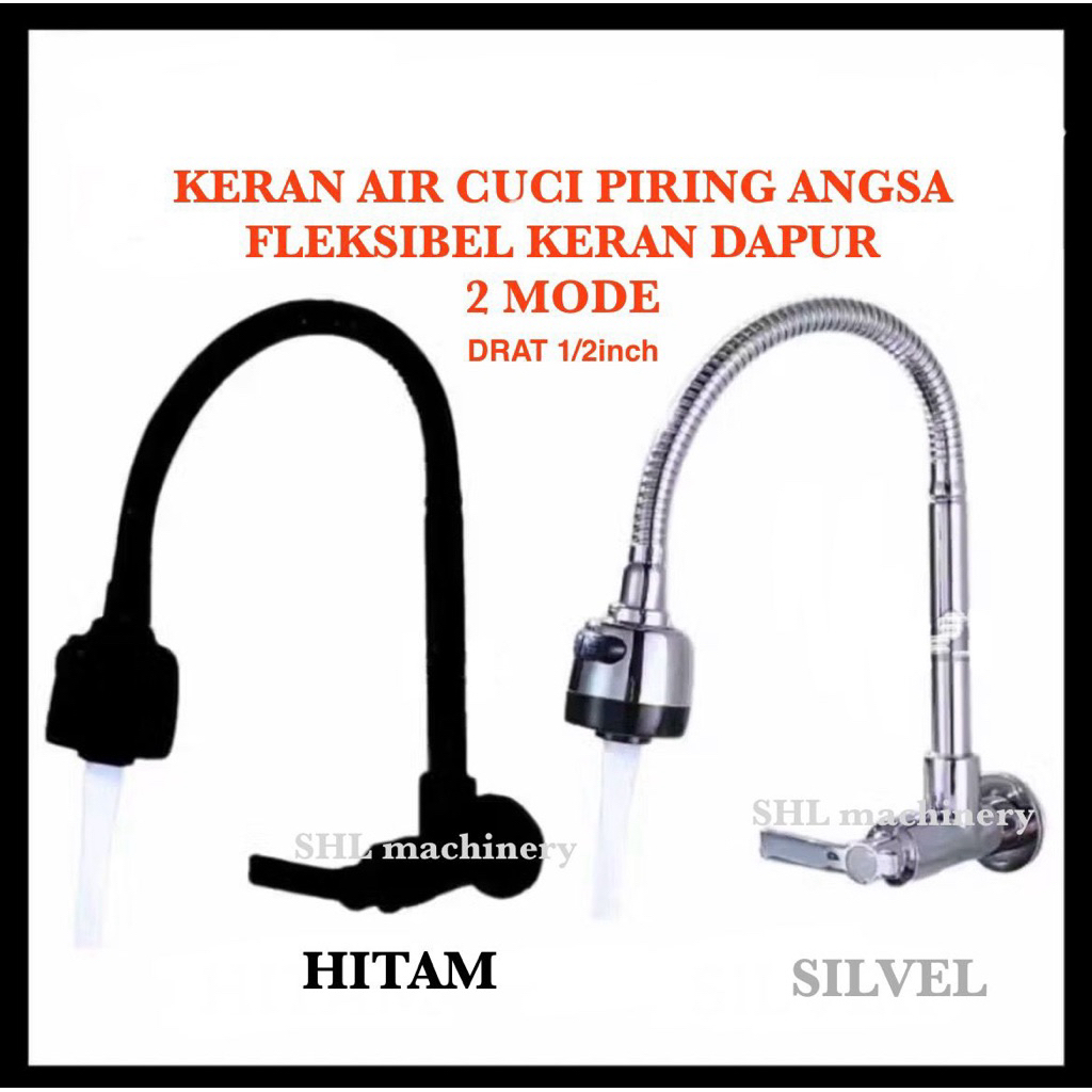 Jual Keran Air Angsa Fleksibel 2 Model - Keran cuci Piring Angsa - Kran ...