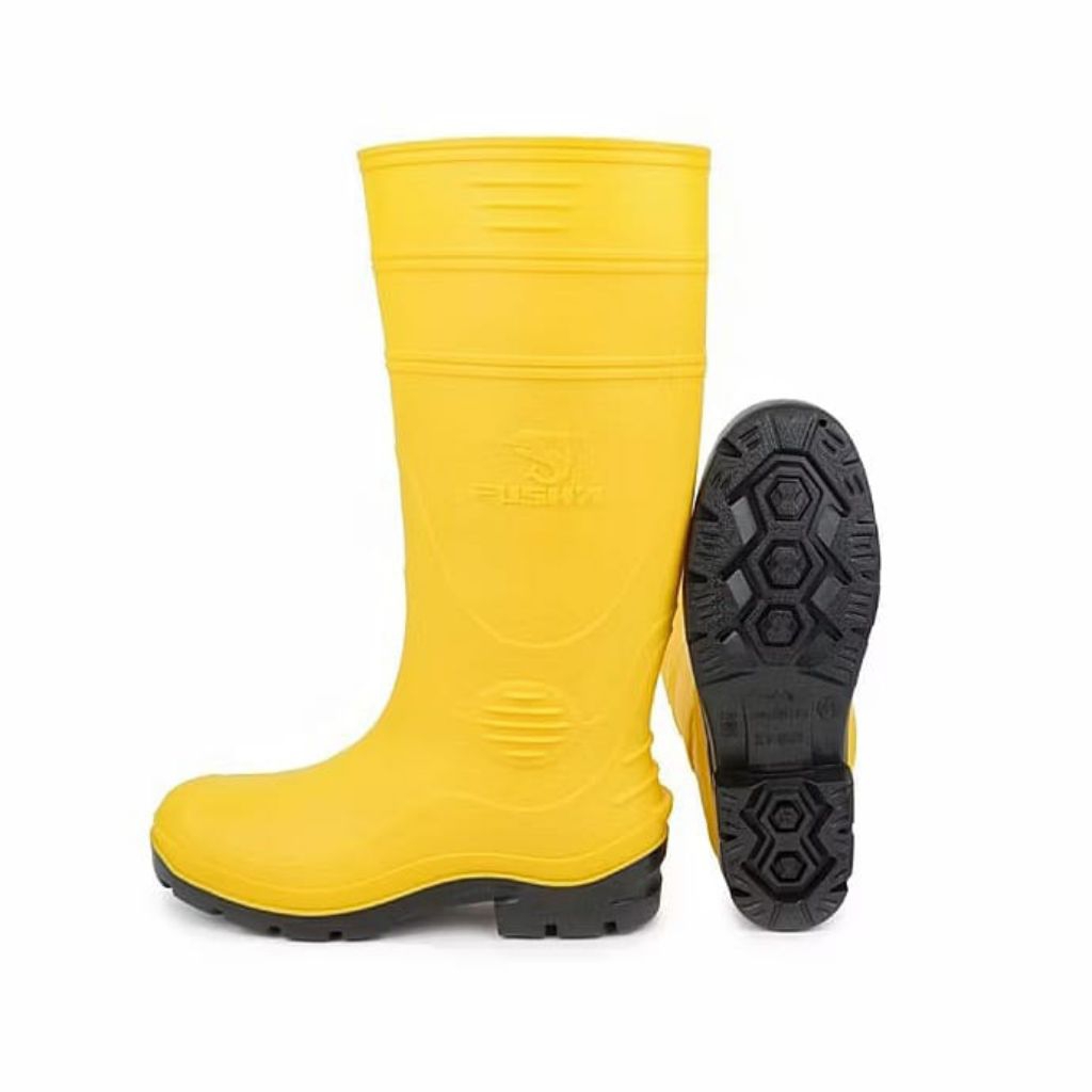 Jual Sepatu Boots Tinggi kuning Hijau ringgan anti selip lentur karet ...
