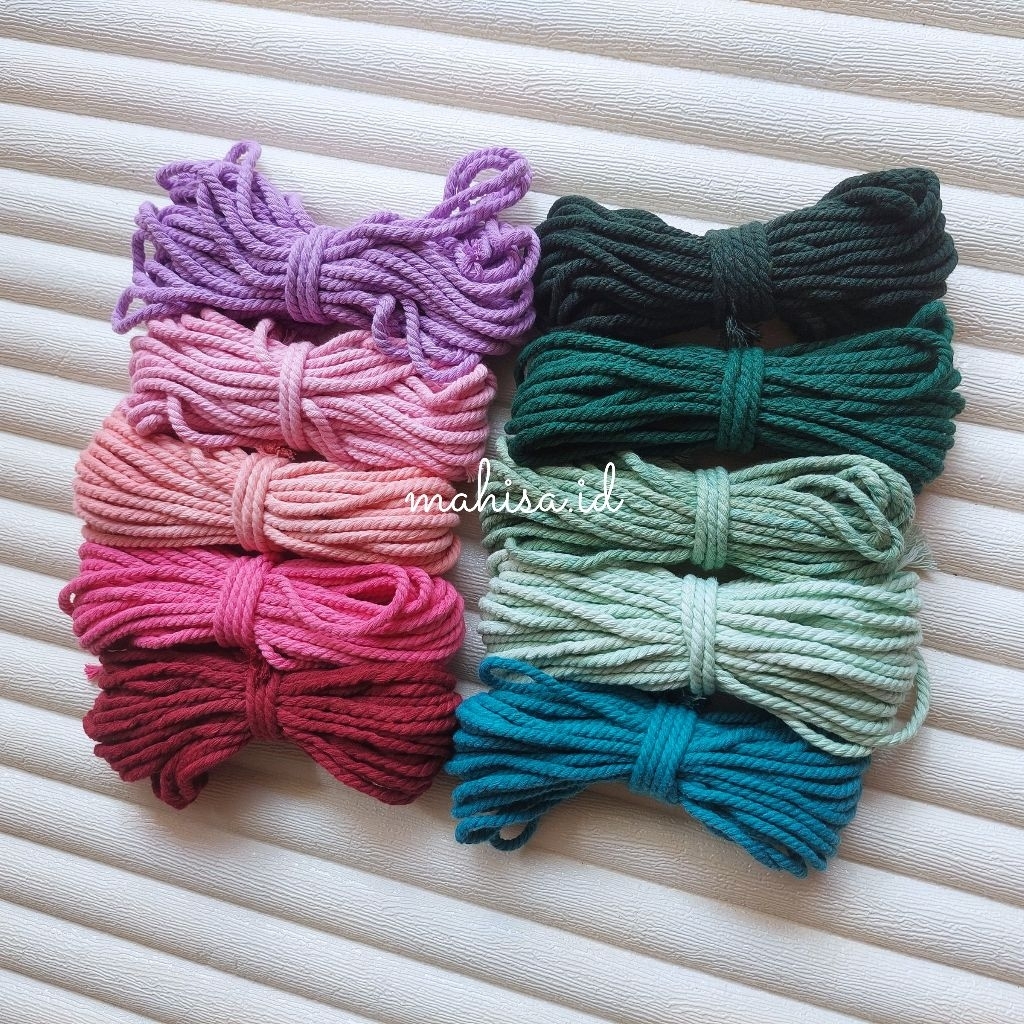 Jual Tali Katun Macrame 4MM 3PLY 10 Meter Tanpa Sambungan | Benang ...