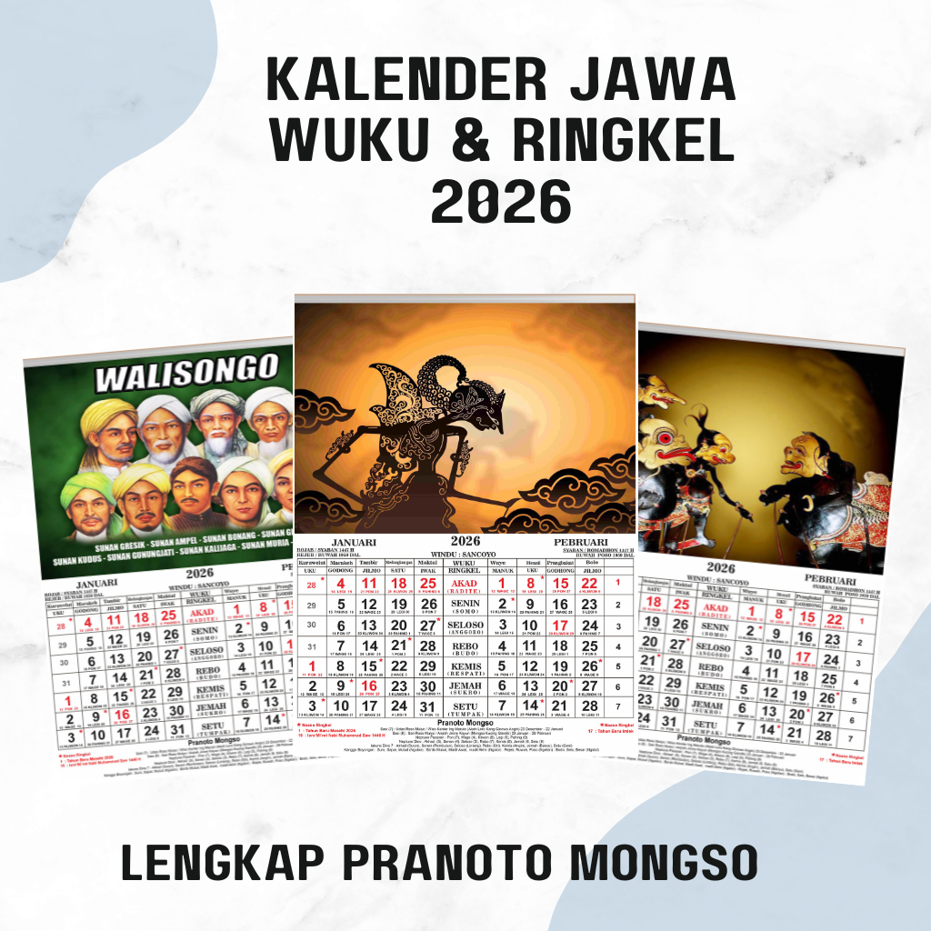 Jual KALENDER JAWA & MASEHI 2026 KOMPLIT WUKU DAN RINGKEL TERMURAH ...