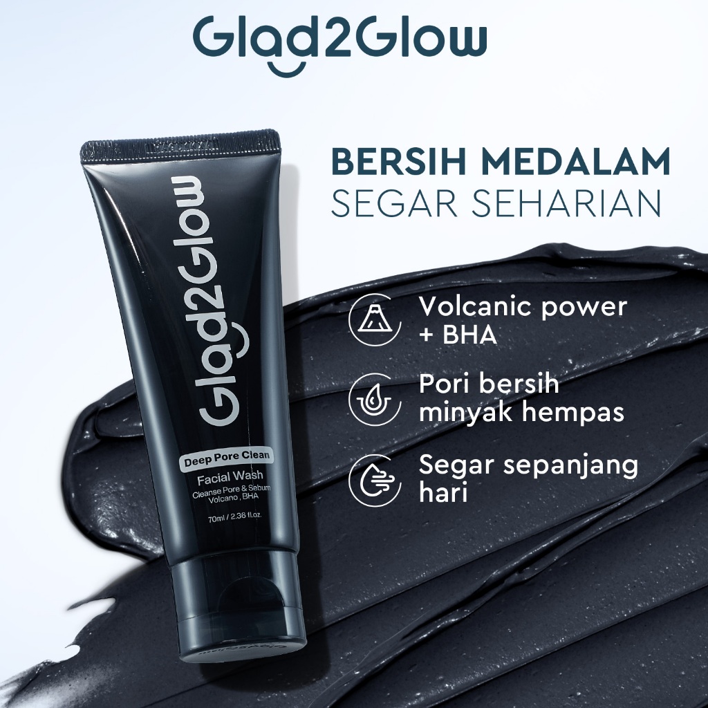 Jual [NEW LAUNCH]Glad2glow Volcanic Ash+BHA Deep Pore Clean Facial ...