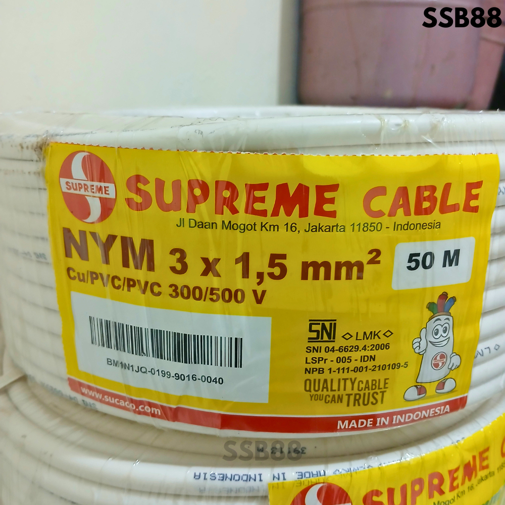 Jual KABEL SUPREME NYM 2X1.5 / 2X2.5 / 3X1.5 / 3X2.5 mm jual meteran/ecer | Shopee Indonesia