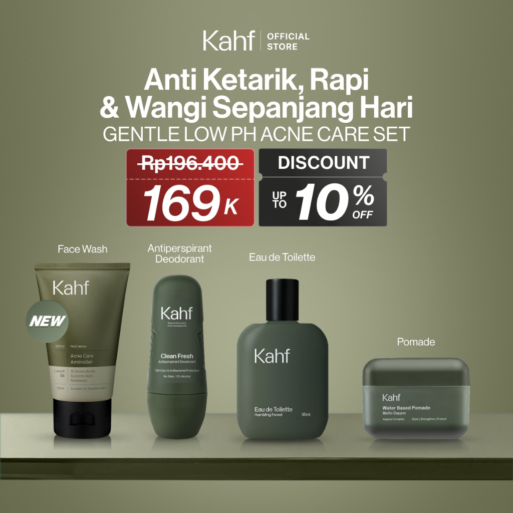 Jual [KAHF BUNDLE 4IN1 PAKET BEBAS KUSAM : ANTI KETARIK, RAPI, & WANGI ...