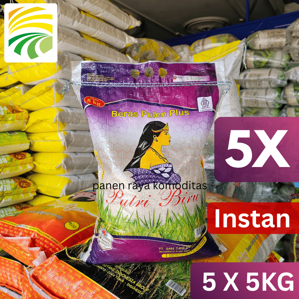 Jual Beras Putri Biru 5 kg x 5 Pcs (Bramo) | Shopee Indonesia