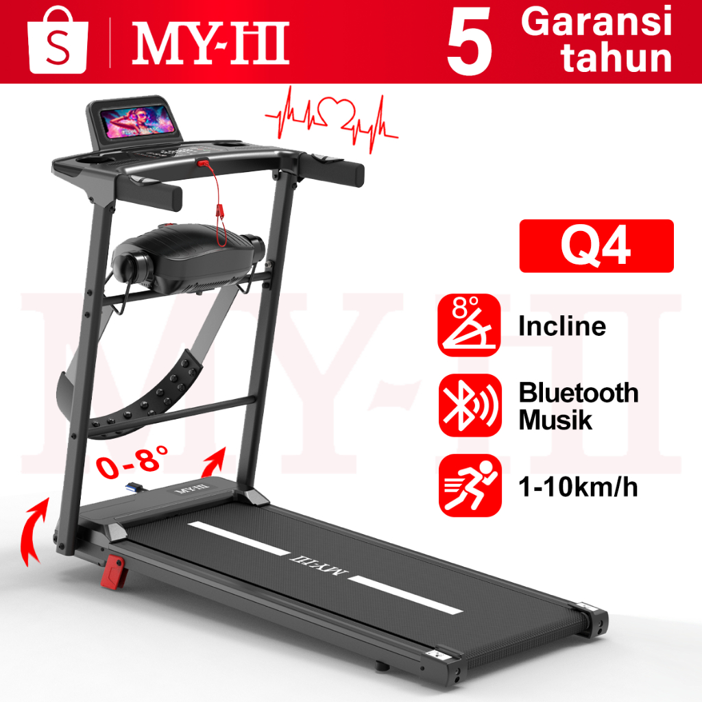 Jual MY-HI Treadmill Portable Q4 Dasbor digital Treadmill electric low ...