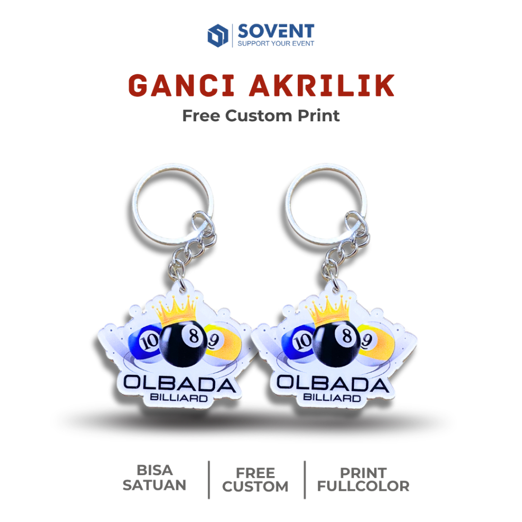 Jual Gantungan Kunci Akrilik Custom – Ganci Nama 1 Sisi dan 2 Sisi ...