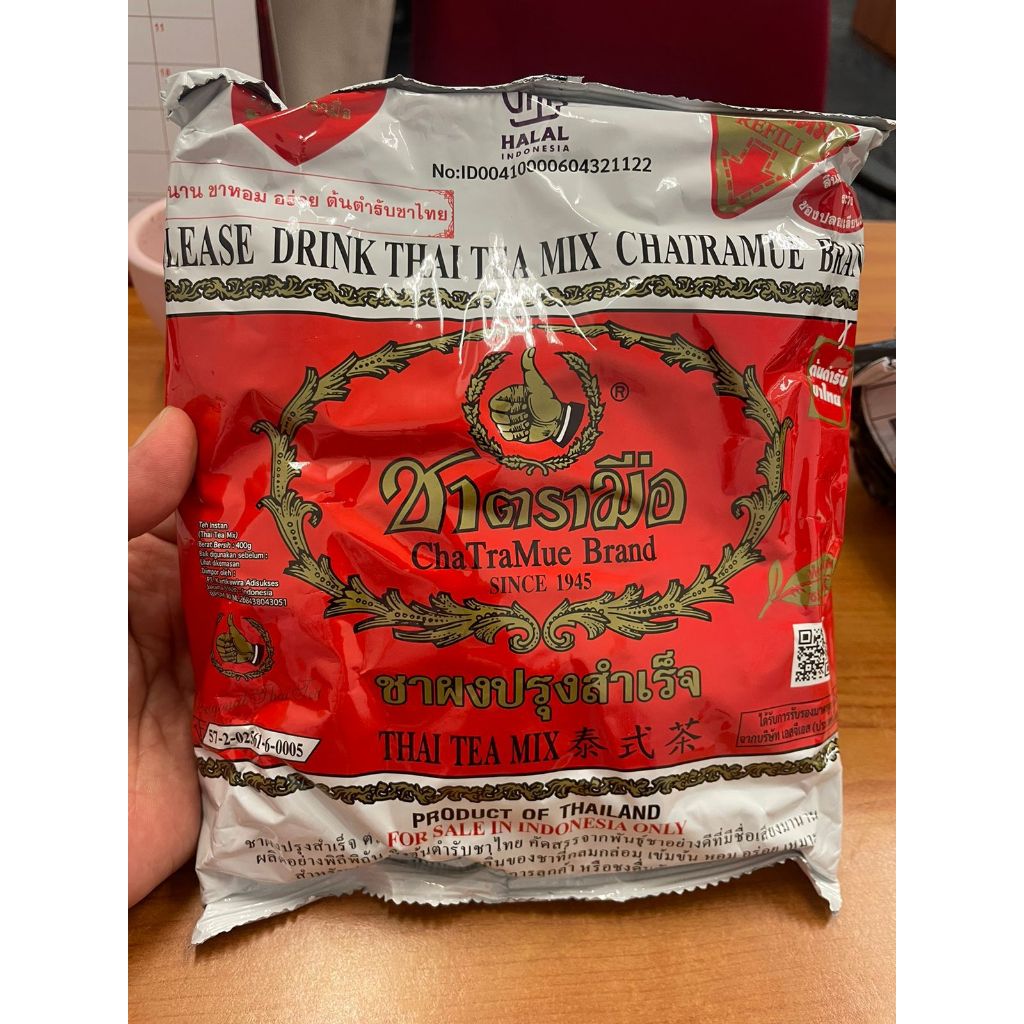Jual Merah Thai Tea Chatramue Original Thailand 400 Gram (BPOM ...