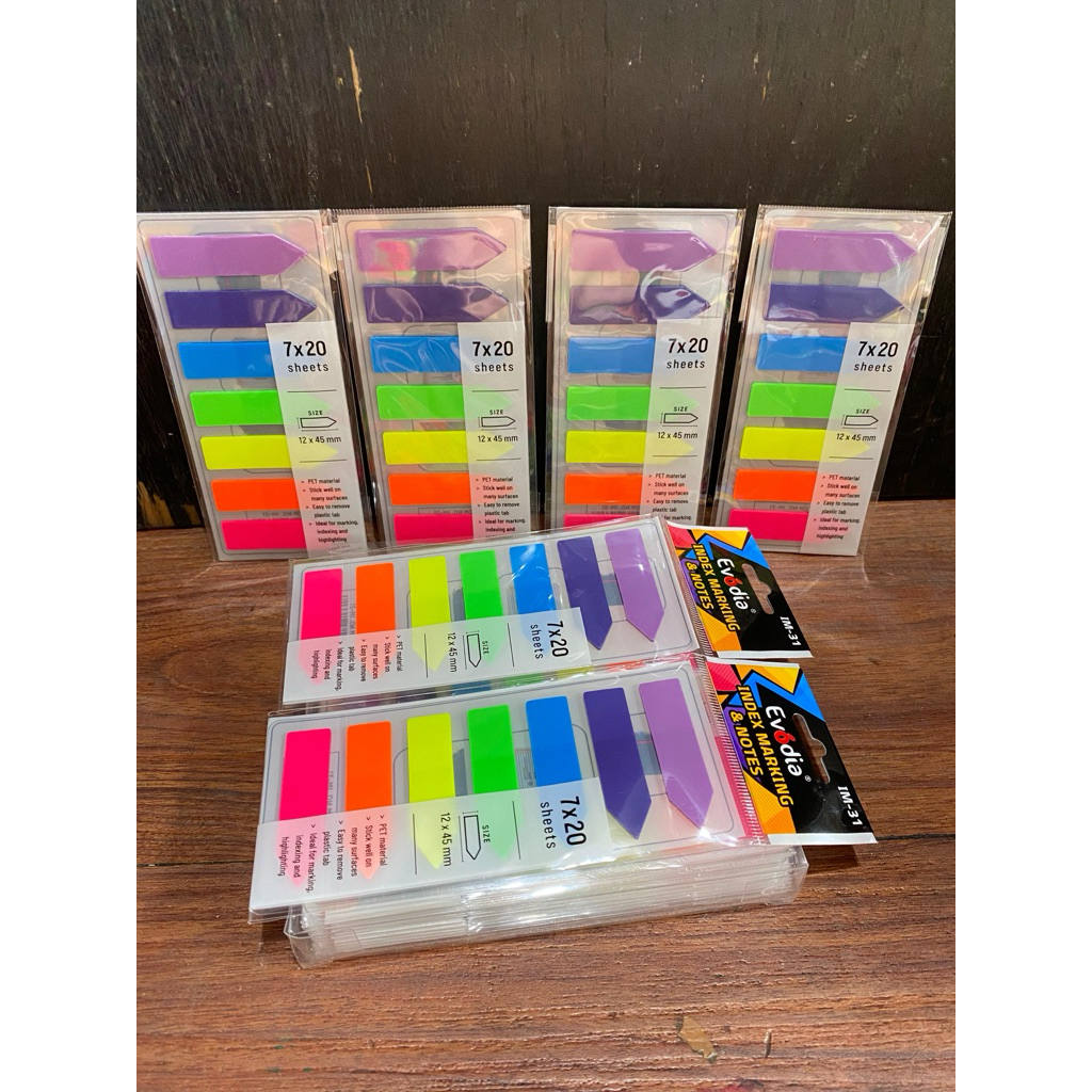 Jual POST IT PANAH / STICKY NOTE PANAH SIGN HERE / memo tempel plastik ...