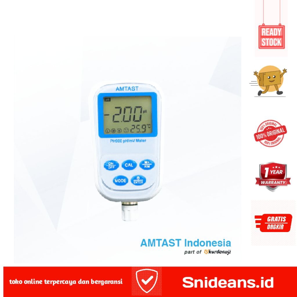 Jual Alat Ukur Kualitas Air AMTAST EC900 EC 900 8in1 pH/mV Conductivity ...