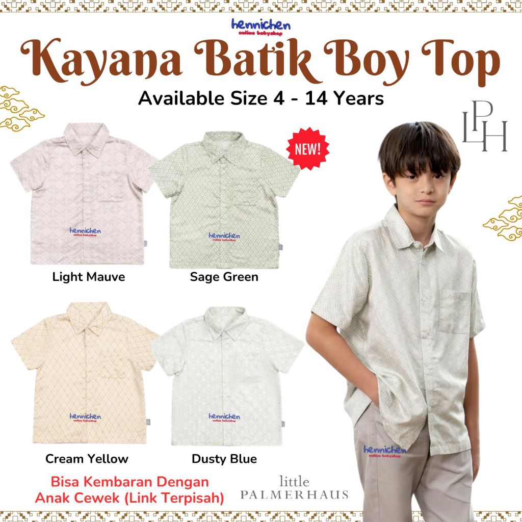 Jual Little Palmerhaus - Kayana Batik Boy Top (Atasan Batik Anak Laki ...