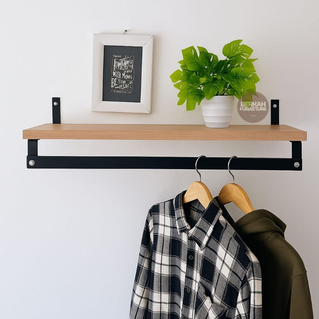 Jual Rak Gantungan Baju Dinding Tempel Ukuran 75x20, 60x20 & 40x20 ...