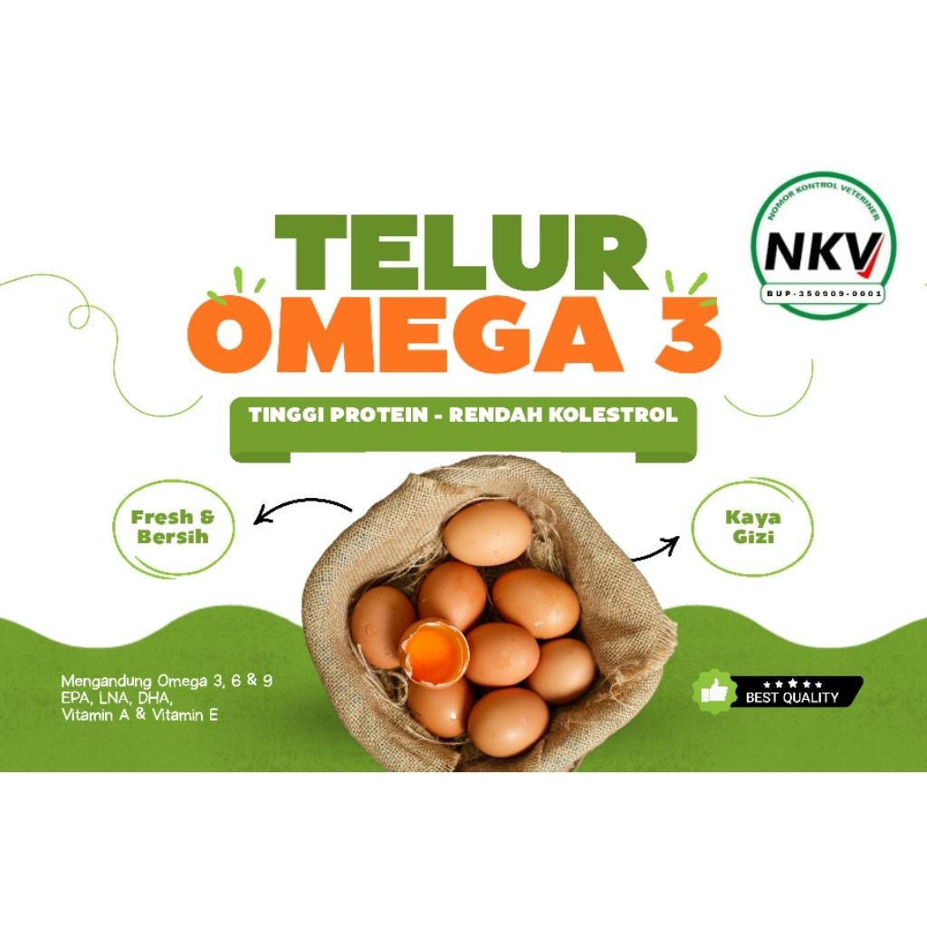 Jual Telur ayam omega 3, 6 & 9 size premium || Omega Egg Telur premium ...