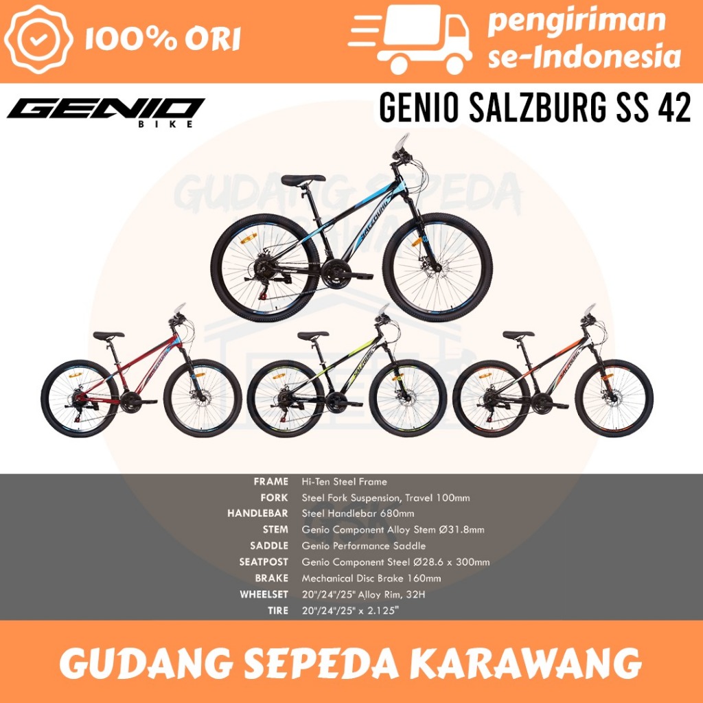 Jual SEPEDA GUNUNG GENIO SALZBURG 21SP SS-42 UKURAN 20", 24" dan 26 ...