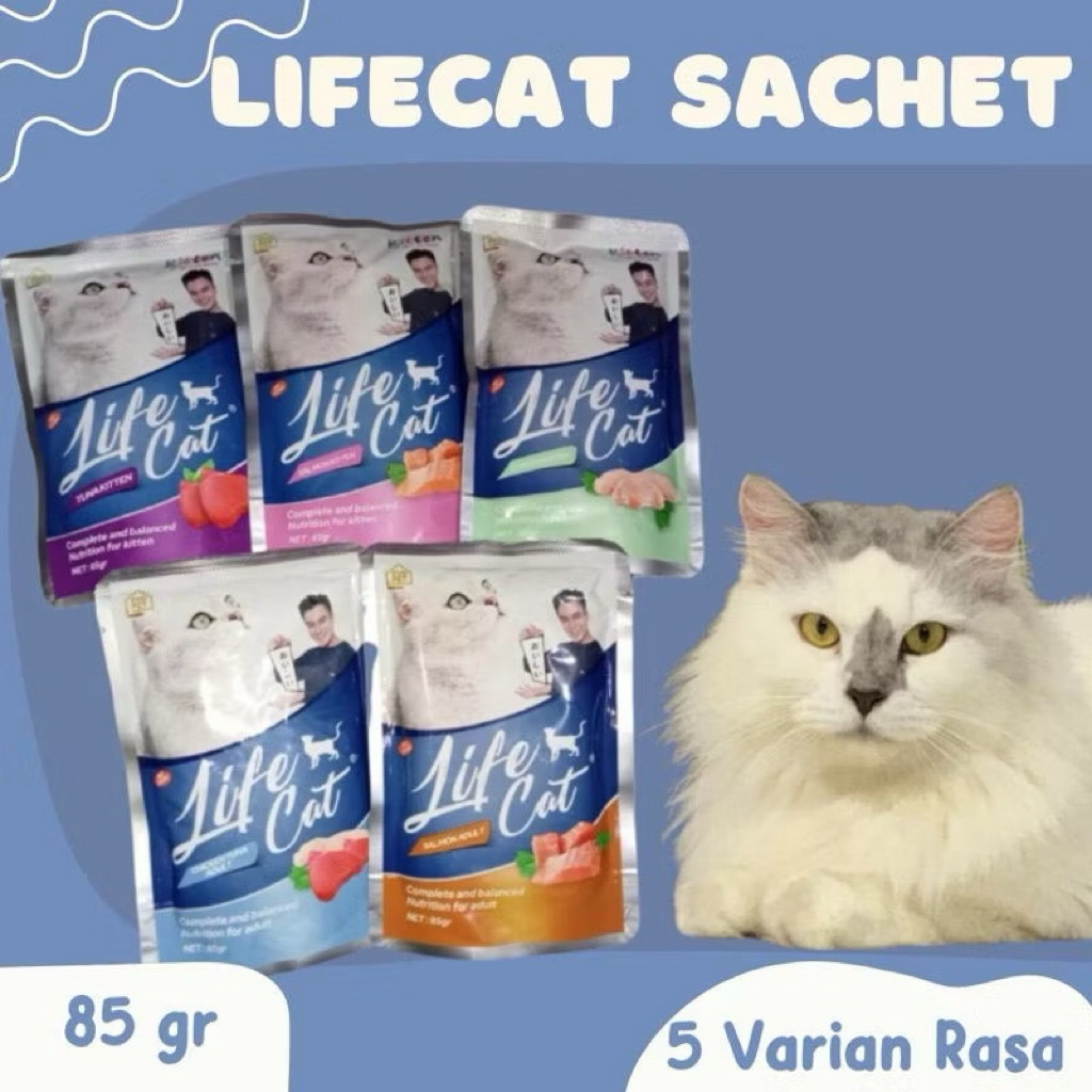 Jual Life Cat Pouch 85 gr | Terlaris Lifecat Adult & Kitten Sachet ...