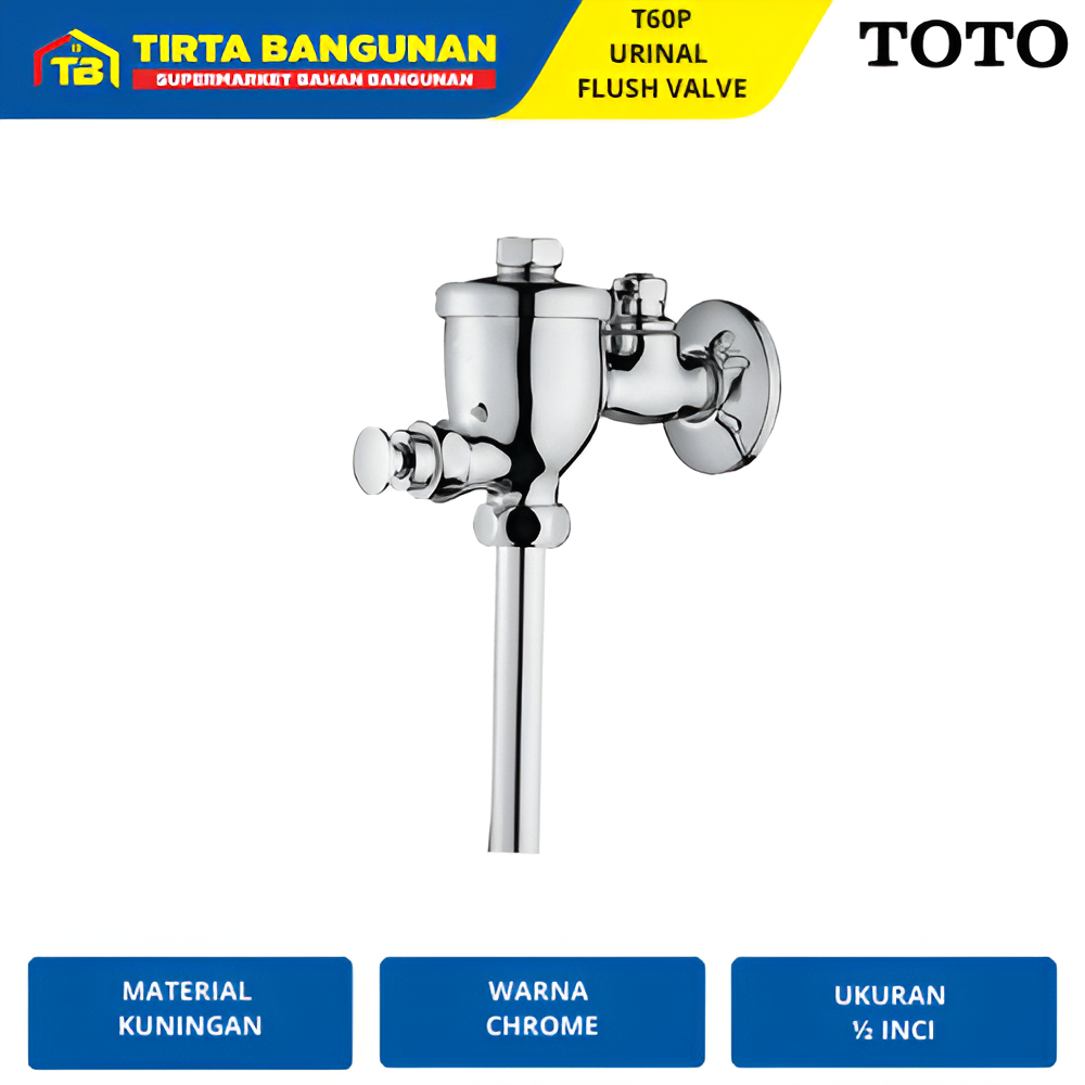 Jual TOTO T60P URINAL FLUSH VALVE STRAIGHT PIPE KRAN URINAL KERAN AIR ...