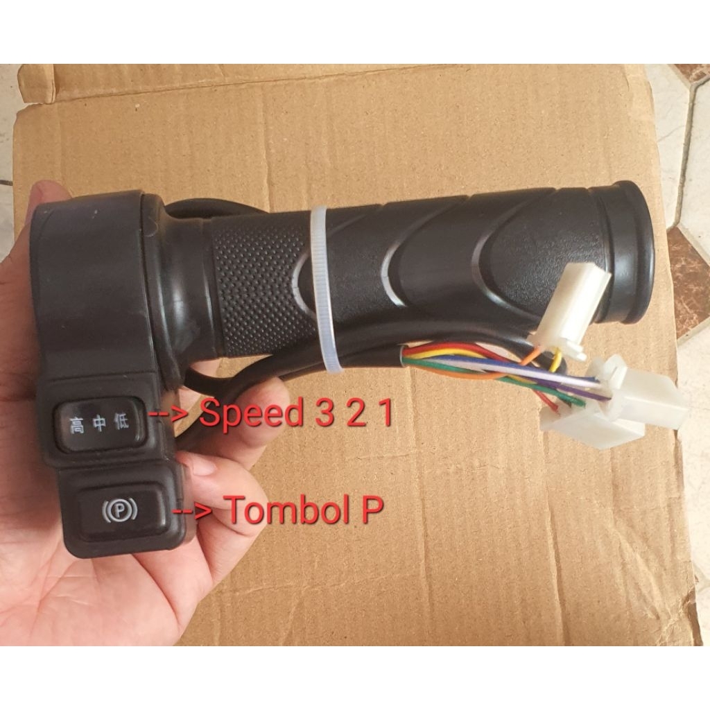 Jual Throttle sepeda motor listrik / handle gas sepeda motor listrik ...