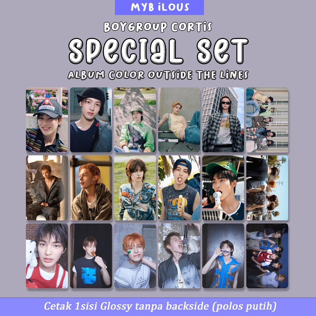 Jual [SET 6PC] CORTIS SPECIAL SET ALBUM COLOR OUTSIDE THE LINES (DAPET 6PC) PHOTOCARD FANMADE ...
