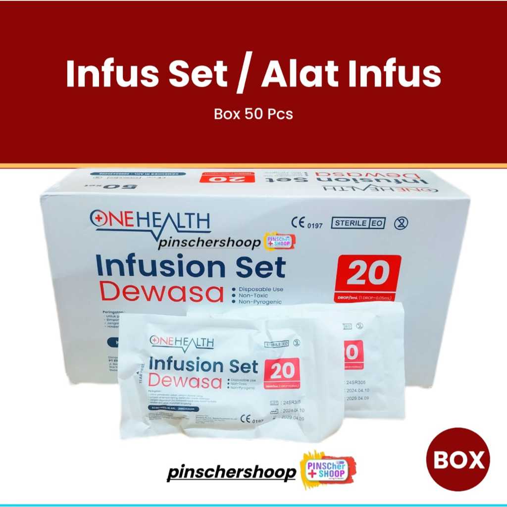 Jual Infuset Dewasa Steril Selang Infusion Set Makro Isi 50 Pcs / Box ...