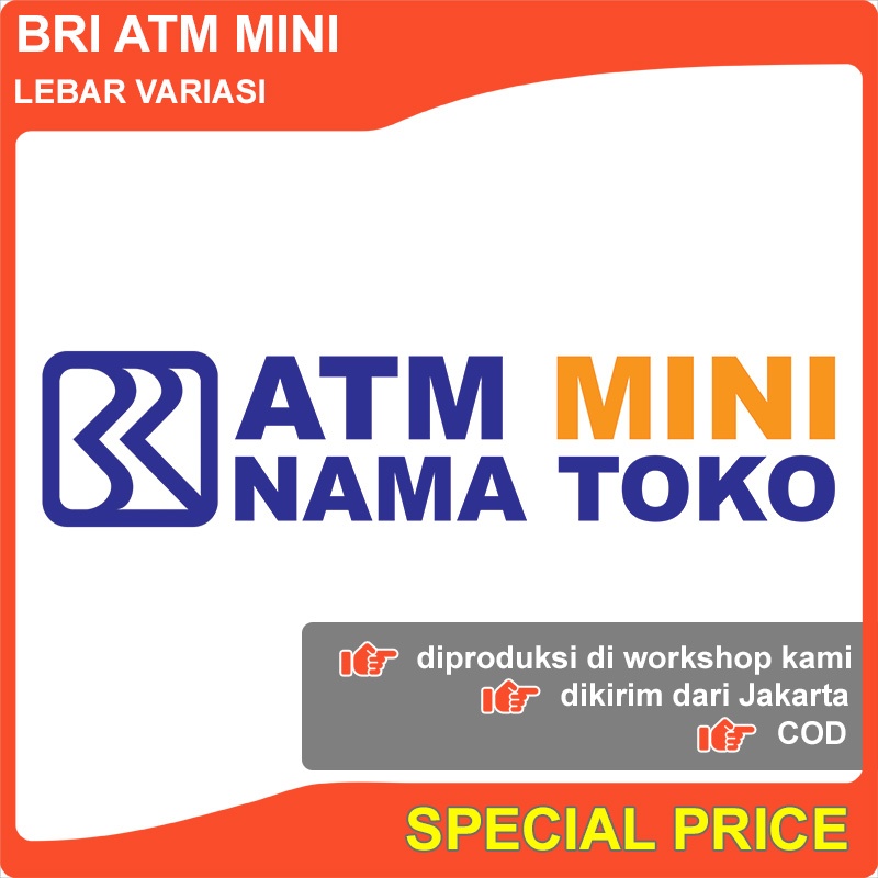 Jual LOGO BRI ATM Mini Custom Ukuran Bahan Full Akrilik + Spon | Shopee ...
