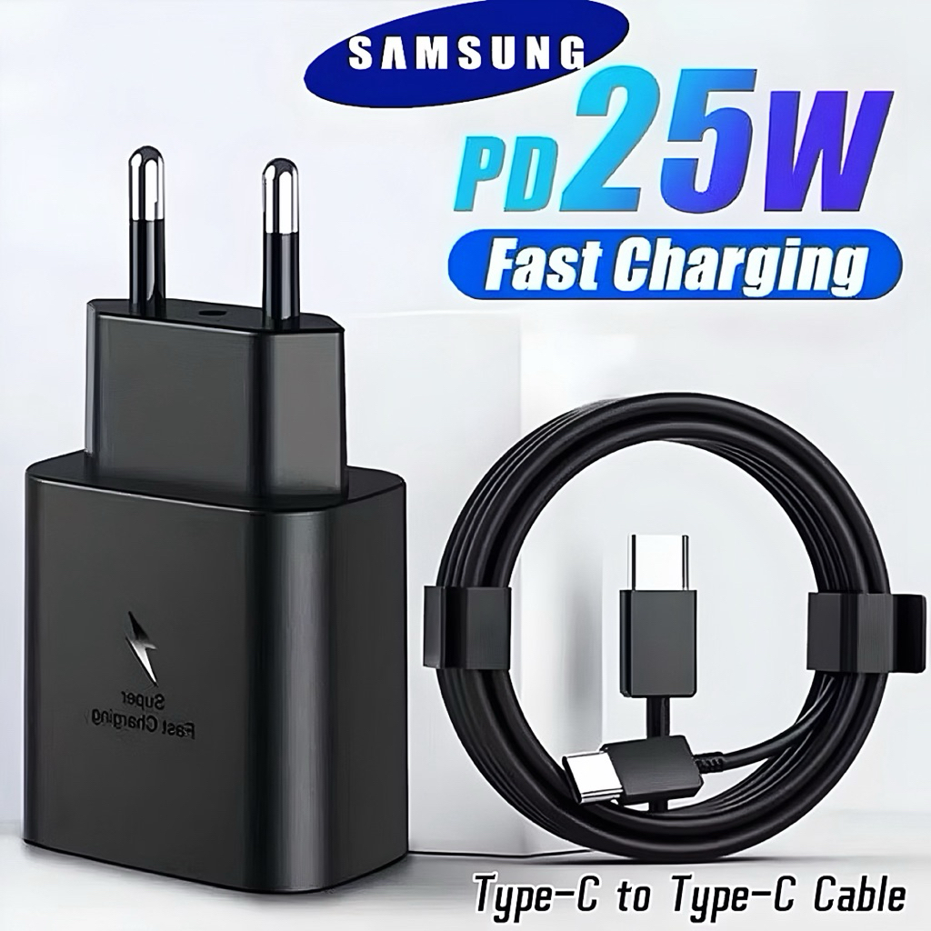 Jual Travel Charger Samsung 25W Original Super Fast Charging USB Type C ...