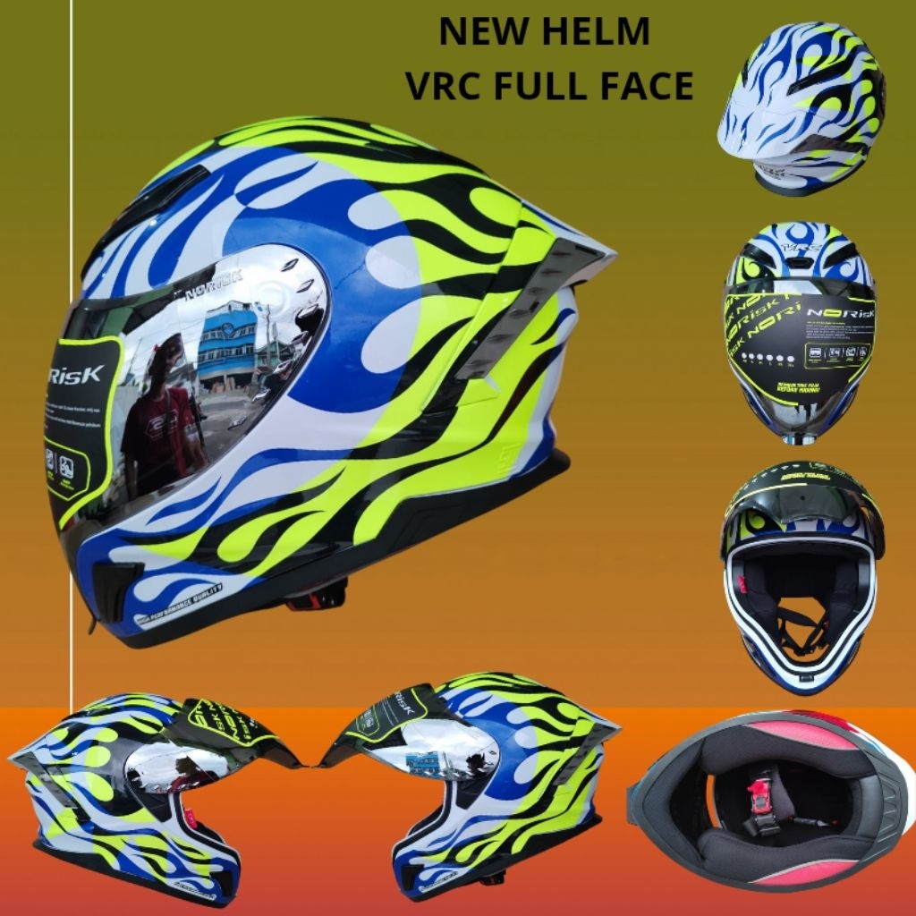 Jual NEW Helm VRC Platinum Full Face motif carbon kembang api SUMOON ...