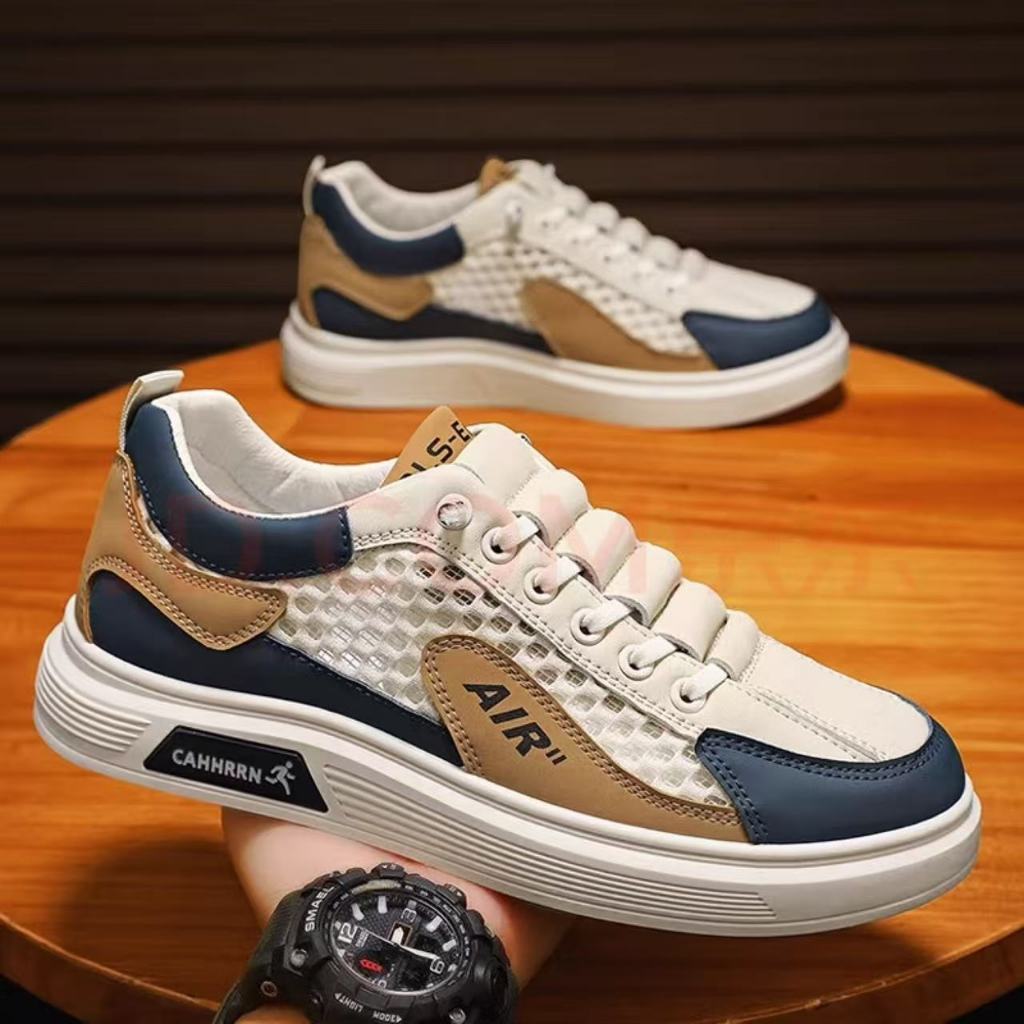 Jual Sepatu Pria 2025 | Sneakers Jaring Bernapas Lubang Besar | Anti ...